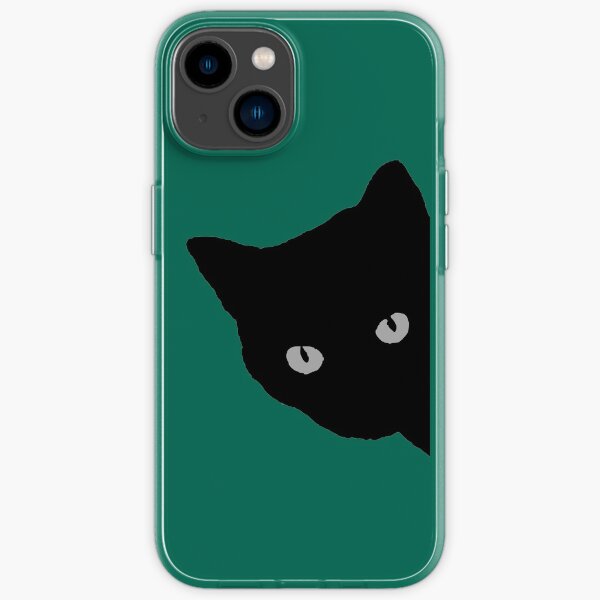 "black cat phone case kitty illustration animal pet cute sweet for ...