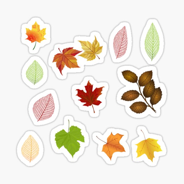 "Fall Leaf Sticker Pack" Sticker by ashleyhudson | Redbubble