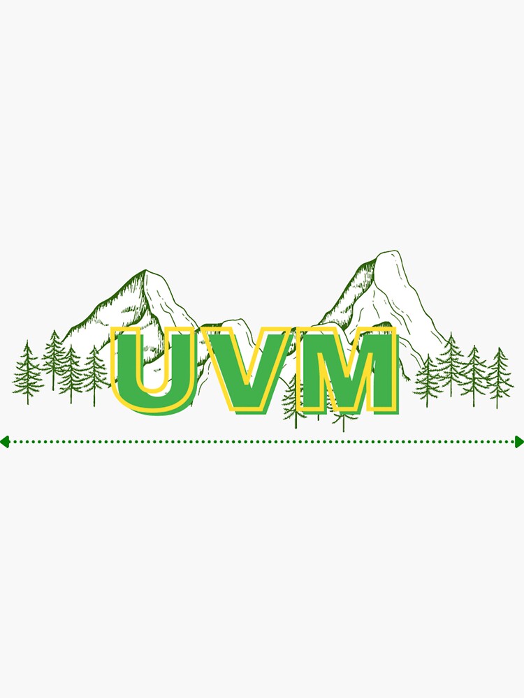 "UVM MOUNTAINS" Sticker for Sale by CAMPUS-MENACE | Redbubble