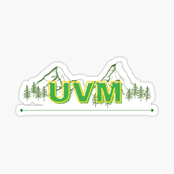 "UVM MOUNTAINS" Sticker for Sale by CAMPUS-MENACE | Redbubble