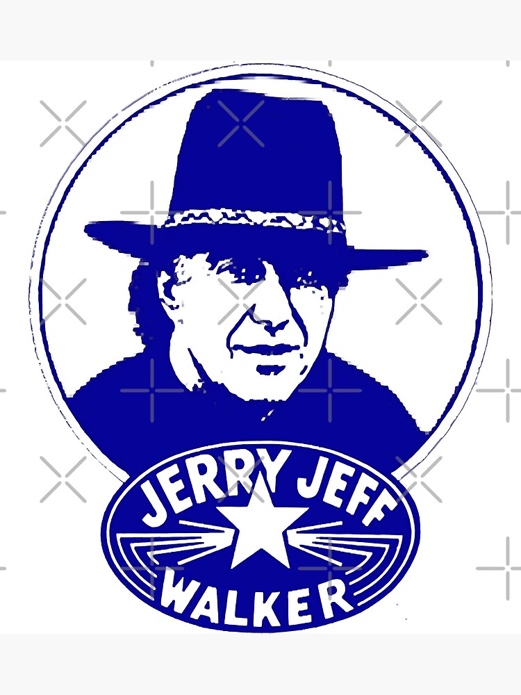 "Vintage Jerry Jeff Walker Blue Portrait Idol Gift Fot You" Art Print ...