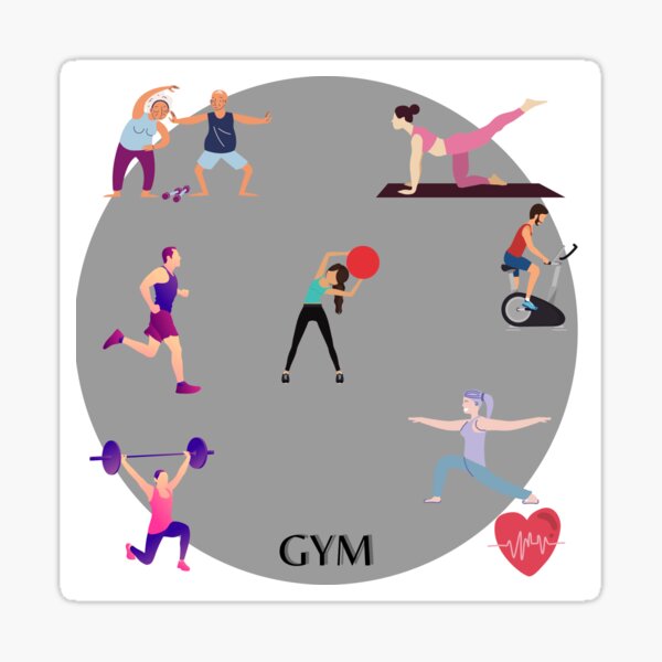 "Exercise and its benefits" Sticker for Sale by molli96 | Redbubble