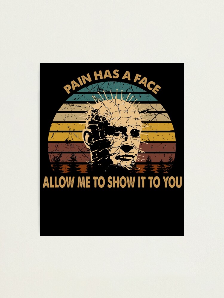 "Vintage Hellraiser Horror Film - Pain Has A Face" Photographic Print ...