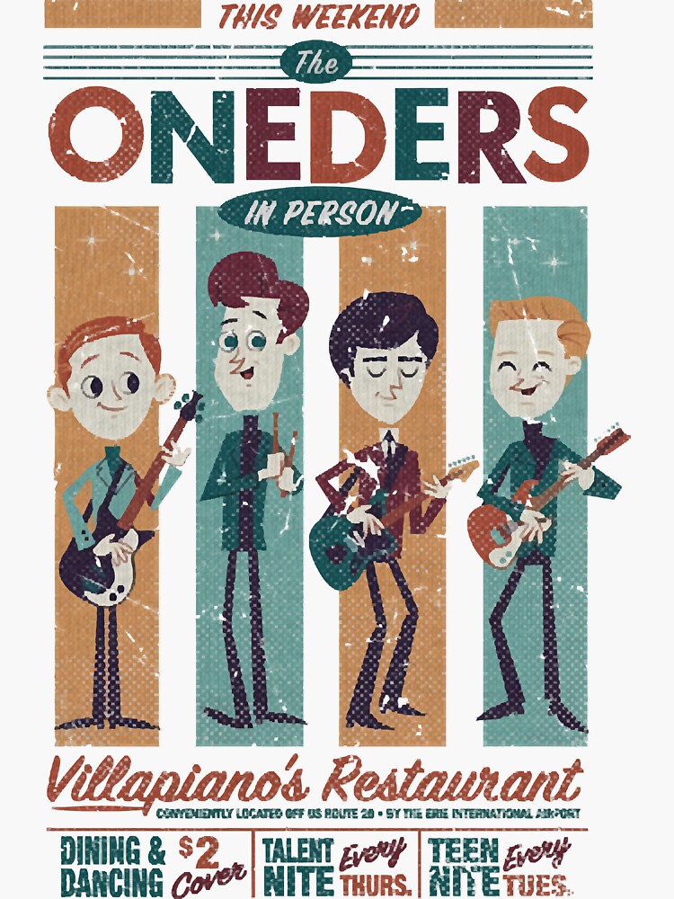 "RETRO THIS WEEKEND THE ONEDERS IN PERSON " Sticker for Sale by ...