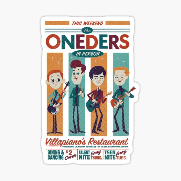 "THIS WEEKEND THE ONEDERS IN PERSON " Sticker for Sale by PaulVaylor ...
