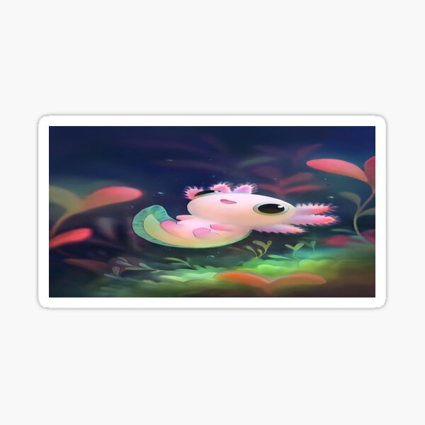 "Axolotl Smiling Mouse Pad" Sticker for Sale by MyArtYourWorld | Redbubble