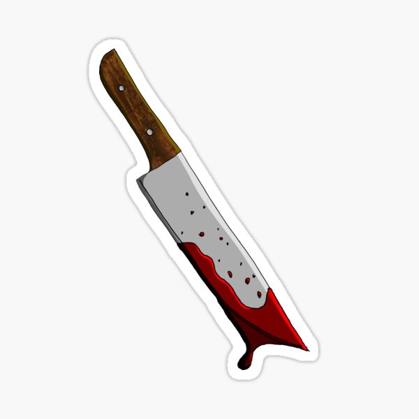 "Bloody Kitchen Knife" Sticker by mystrozdiy | Redbubble