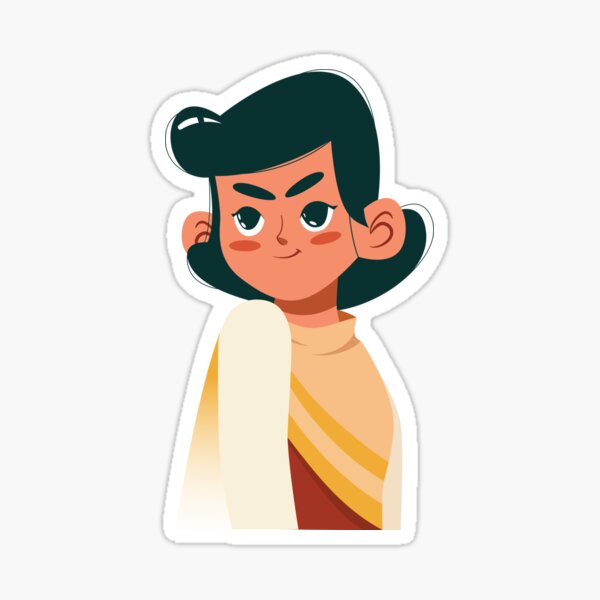 "Kirai flat art character" Sticker for Sale by NovitaSr | Redbubble