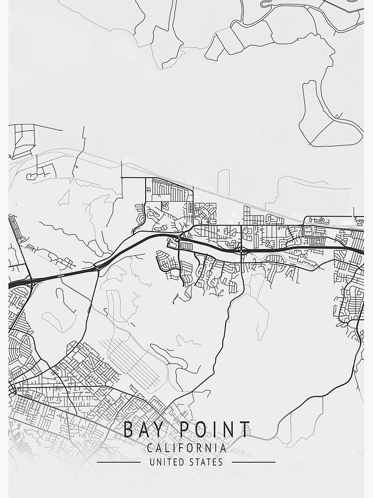 "Bay Point - California - US Gray City Map" Poster for Sale by ...