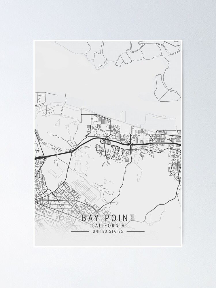"Bay Point - California - US Gray City Map" Poster for Sale by ...