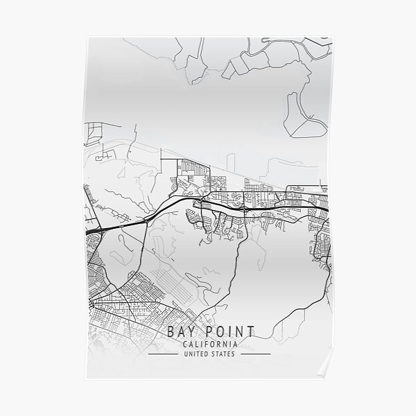 "Bay Point - California - US Gray City Map" Poster for Sale by ...
