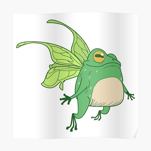 "Fairy Frog - Kawaii Frog with Fairy Wings" Poster for Sale by ...