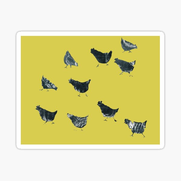 "Mustard chooks" Sticker for Sale by FJBourne | Redbubble