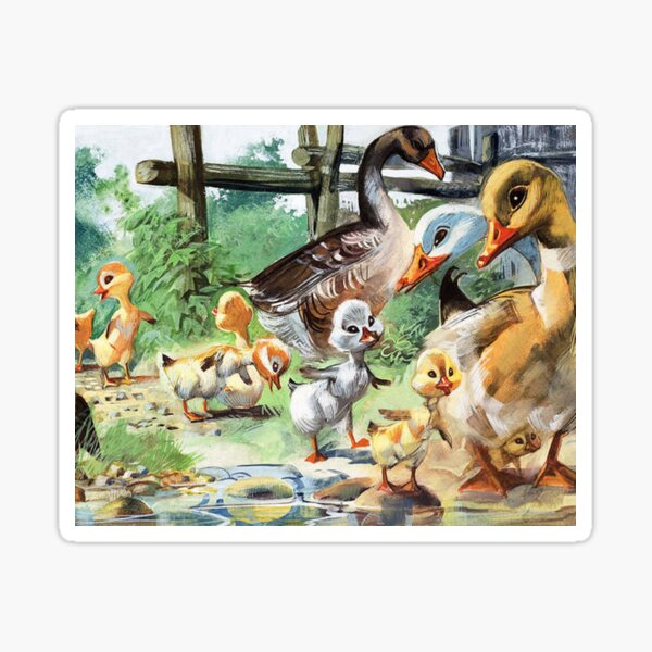 "The Ugly Duckling " Sticker for Sale by AlbercuyCross | Redbubble