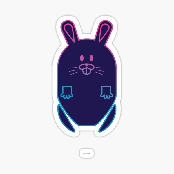 "Minimalist Bunny Bbot from Ron's gone wrong (2021)" Sticker for Sale ...