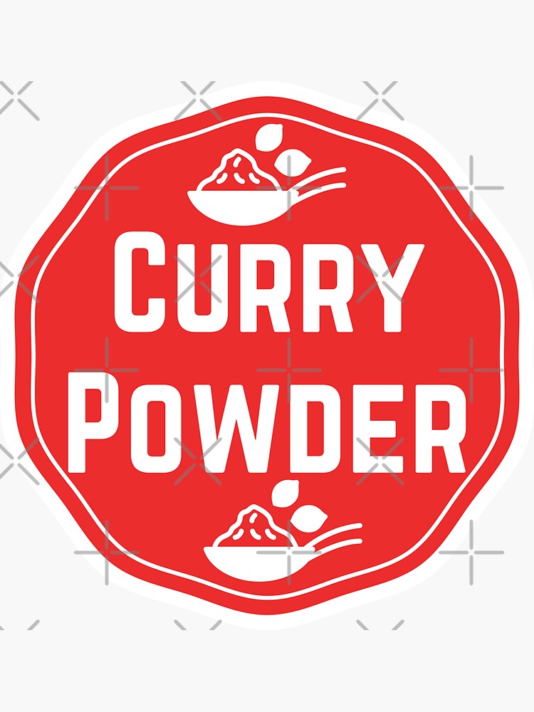 "CURRY POWDER- Red Label " Sticker for Sale by LabelStore | Redbubble