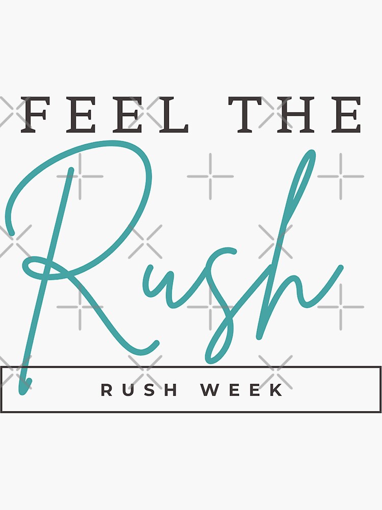 "FEEL THE RUSH" Sticker for Sale by futureart1 | Redbubble