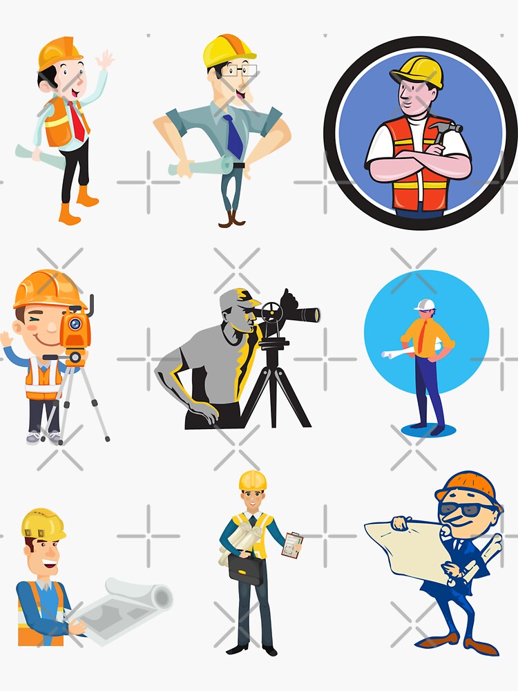 "Civil Engineers Day Pack" Sticker for Sale by infazbdeen | Redbubble