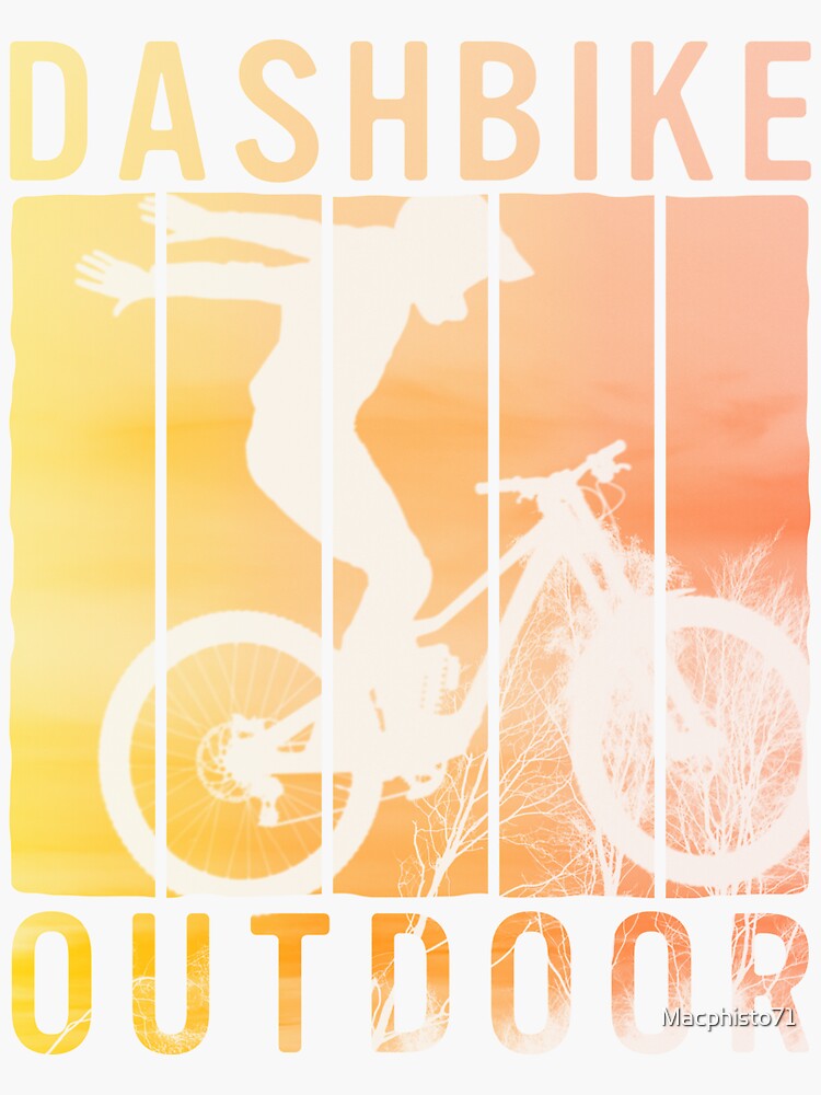 "Dash bike mountain bike mountain biker outdoor MTB dash bike" Sticker ...