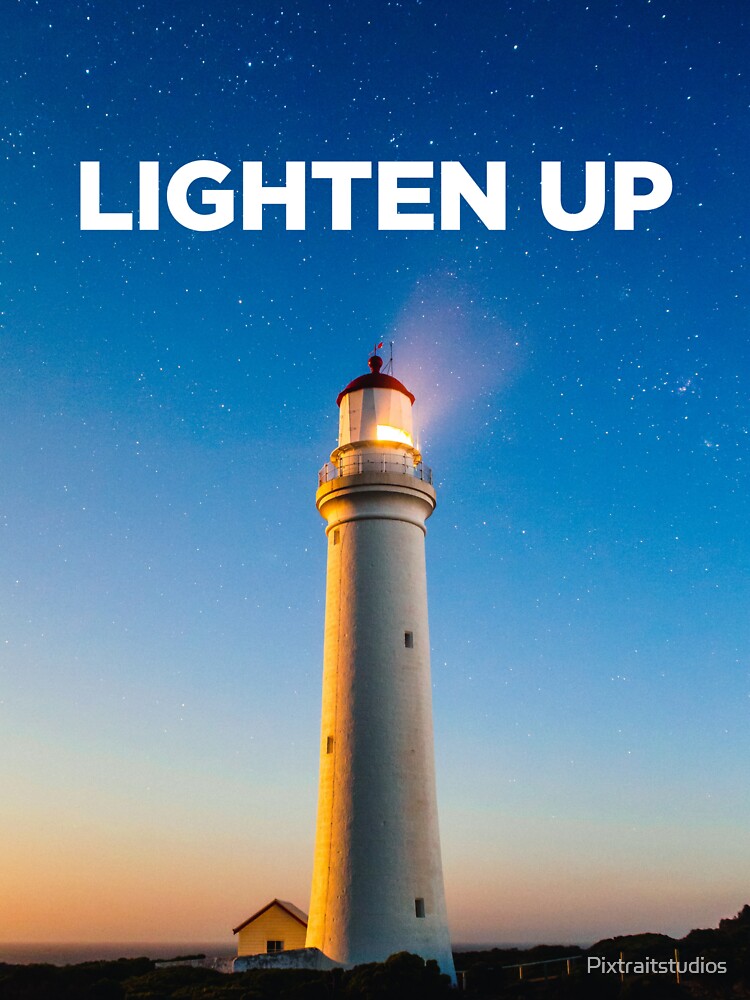 "lighten up" Sticker for Sale by Pixtraitstudios | Redbubble
