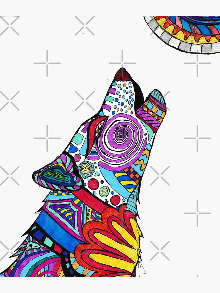 "Awooo" Sticker for Sale by Alliecat55 | Redbubble