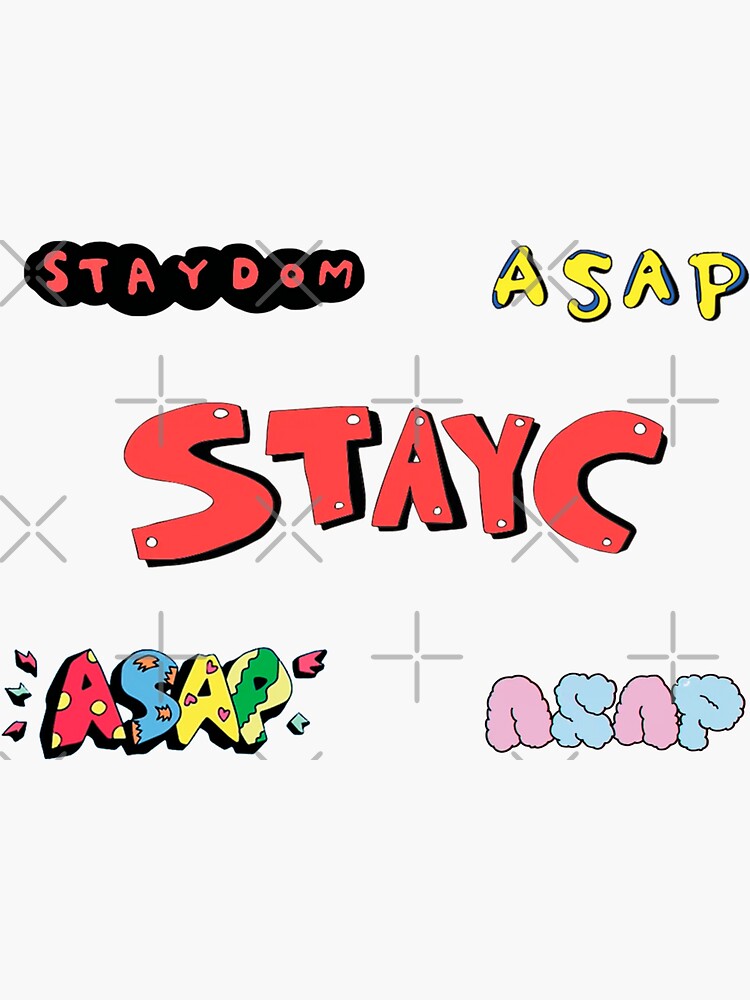 "STAYC ASAP Staydom Logo Word Set" Sticker for Sale by katherinesbored ...