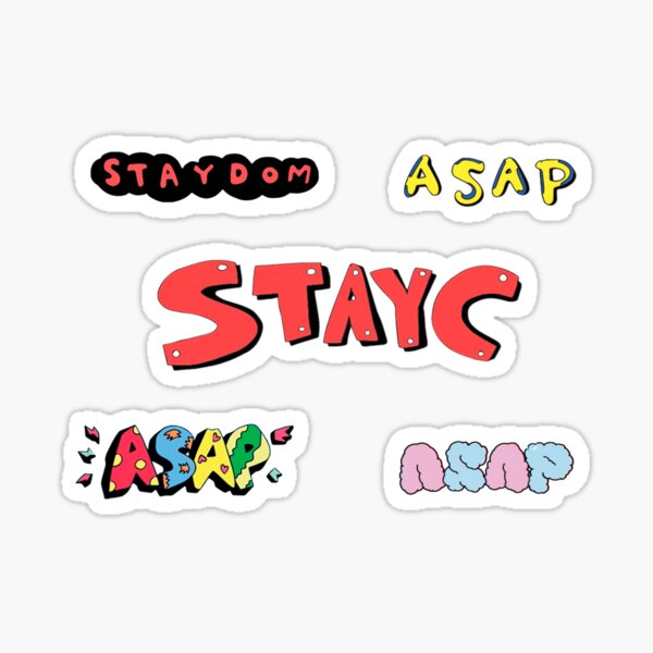 "STAYC ASAP Staydom Logo Word Set" Sticker for Sale by katherinesbored ...