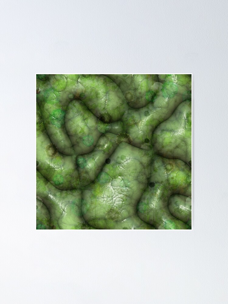 "Putrid Patterns - Rotting Zombie Brains" Poster by James-Cole | Redbubble