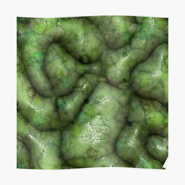 "Putrid Patterns - Rotting Zombie Brains" Poster by James-Cole | Redbubble