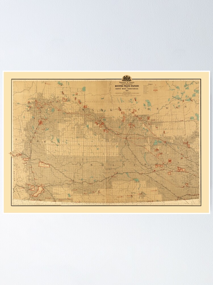 "Canadian Mounted Police Map" Poster for Sale by mollyfare | Redbubble