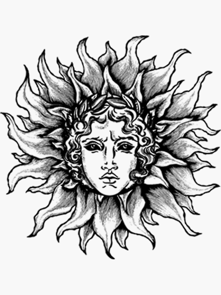 "Sun God Apollo Sun God Symbol" Sticker for Sale by CraftCZ | Redbubble