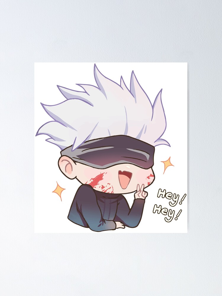 "Gojo Satoru Hey!" Poster for Sale by kacem27 | Redbubble