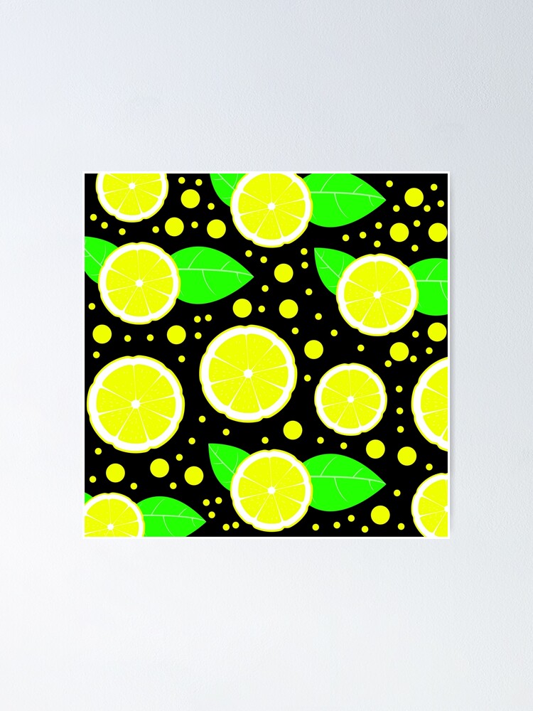 "Digital Art of Sliced lemon" Poster for Sale by Takshapo | Redbubble