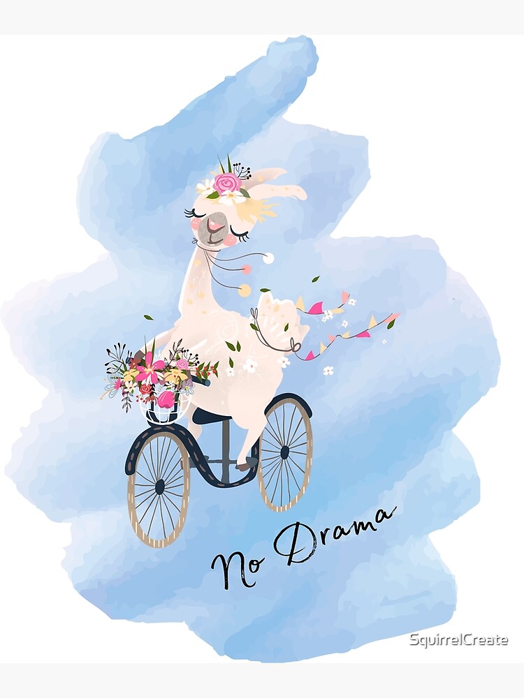 "NO Drama Llama" Poster by SquirrelCreate | Redbubble