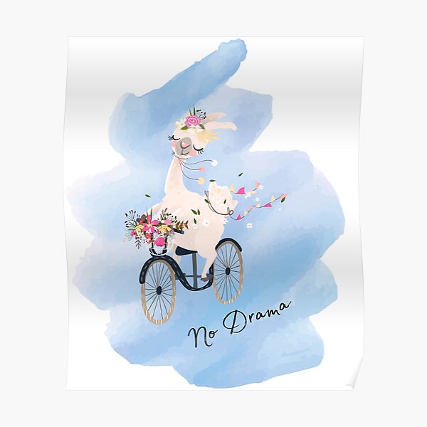 "NO Drama Llama" Poster by SquirrelCreate | Redbubble