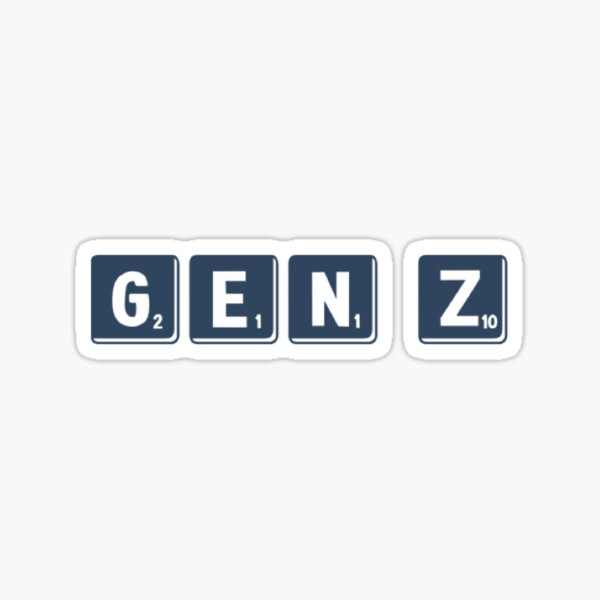 "GENERATION Z" Sticker for Sale by muddassirmumtaz | Redbubble