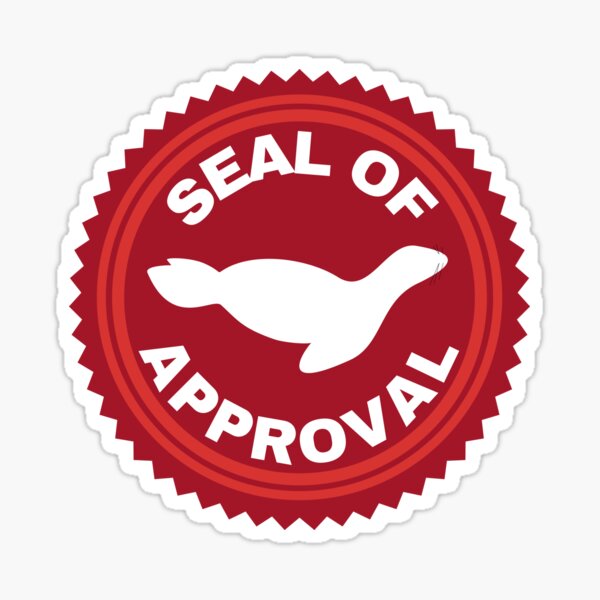 "Seal of Approval" Sticker for Sale by Caregiverology | Redbubble