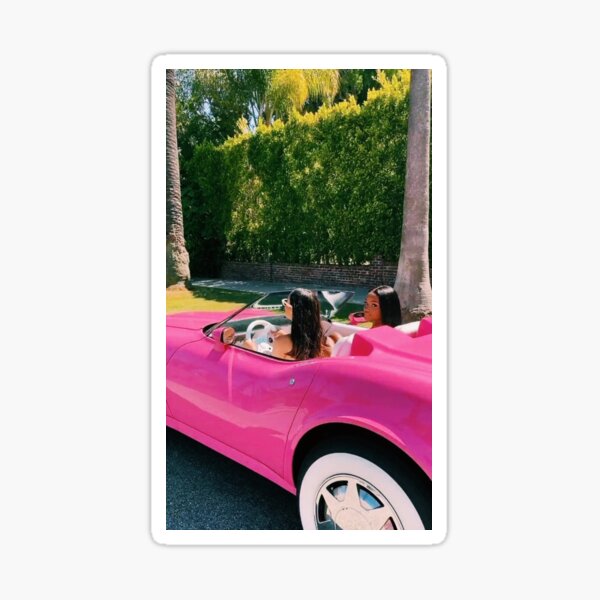 "Pink car" Sticker for Sale by Shopavaleigh | Redbubble
