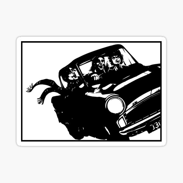 "Flying car" Sticker by CreativeWorld96 | Redbubble