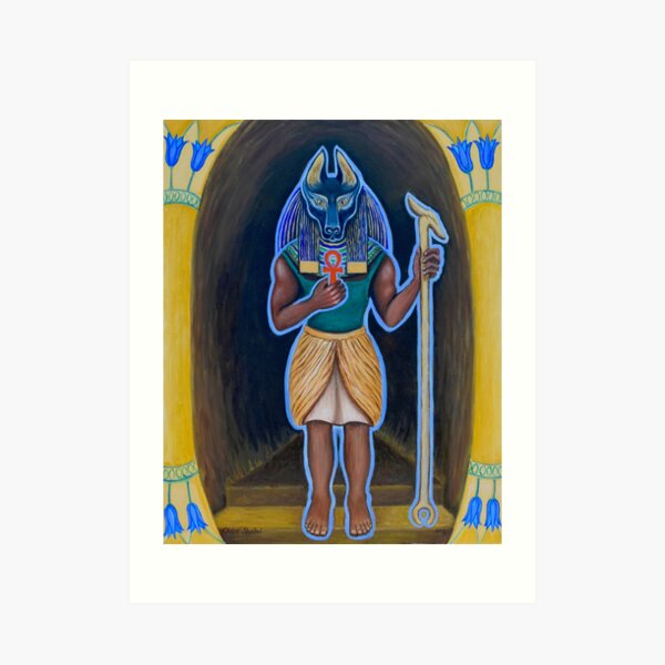 "Anubis Egyptian God of Duat, the Underworld" Art Print by ChloeShalini ...