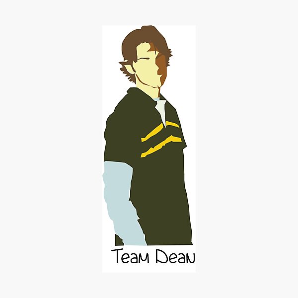 "Team Dean Cartoon" Photographic Print by KLoscko | Redbubble