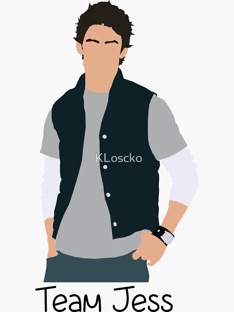 "Team Jess Cartoon" Sticker for Sale by KLoscko | Redbubble