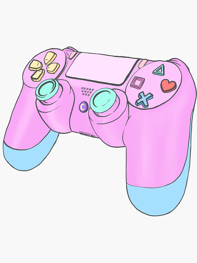 "Pastel Console Controller" Sticker for Sale by BlackSheepFold | Redbubble