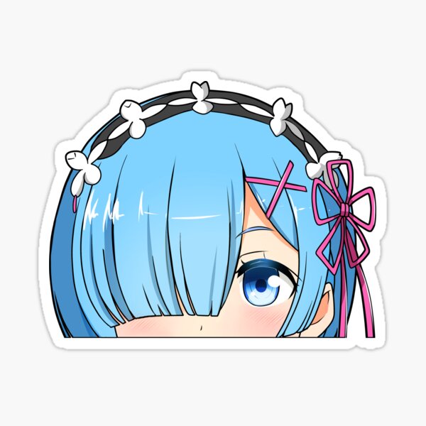 "Rem Re-rezro,Rem re zero,Re Zero,Rem Re:Zero,Re:Zero,Peeker Sticker ...