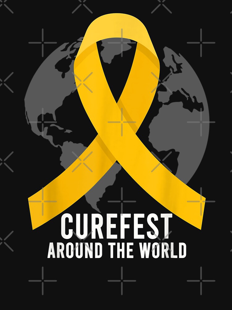 "CureFest Around The World Childhood Cancer Awareness Warrior" T-shirt ...