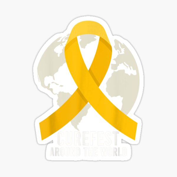 "CureFest Around The World Childhood Cancer Awareness Warrior" Sticker ...