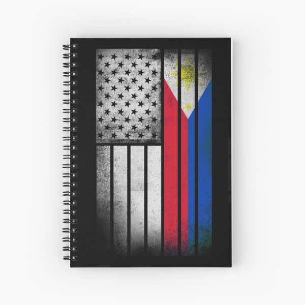 "Filipino American Flag - Half Filipino Half American" Spiral Notebook ...