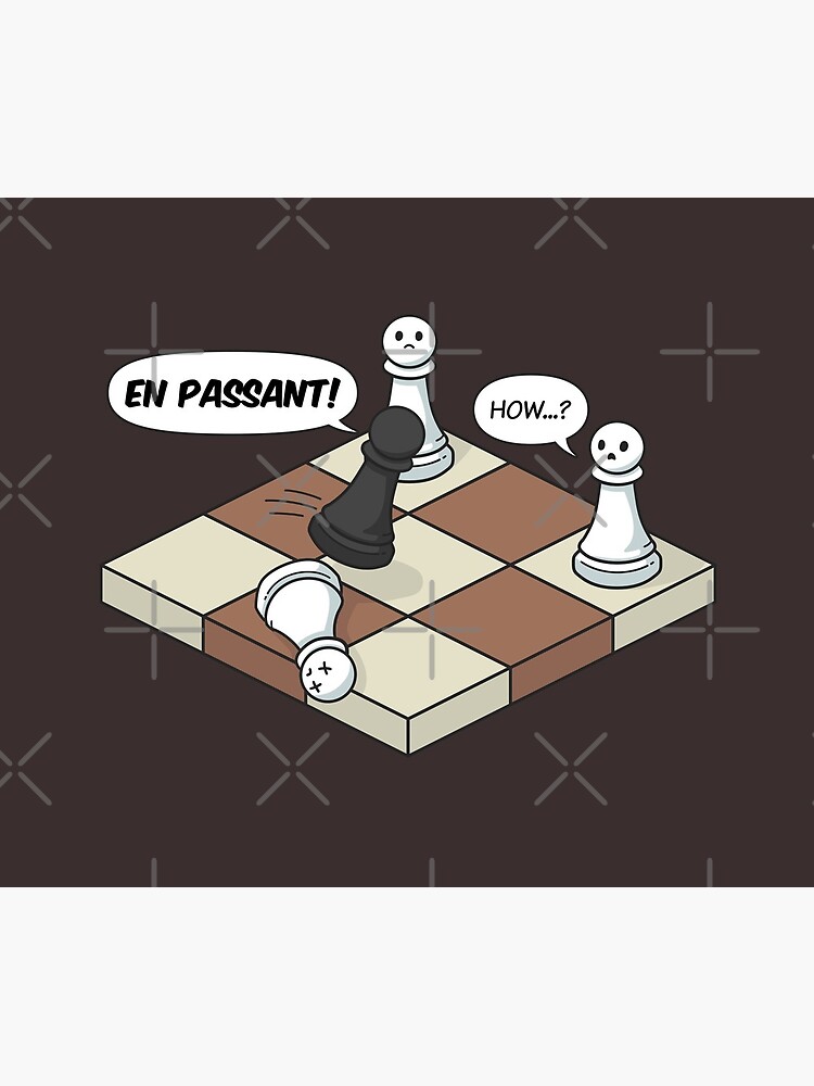 Funny En Passant Chess Comic Mouse Pad for Sale by ElectricFangs Redbubble
