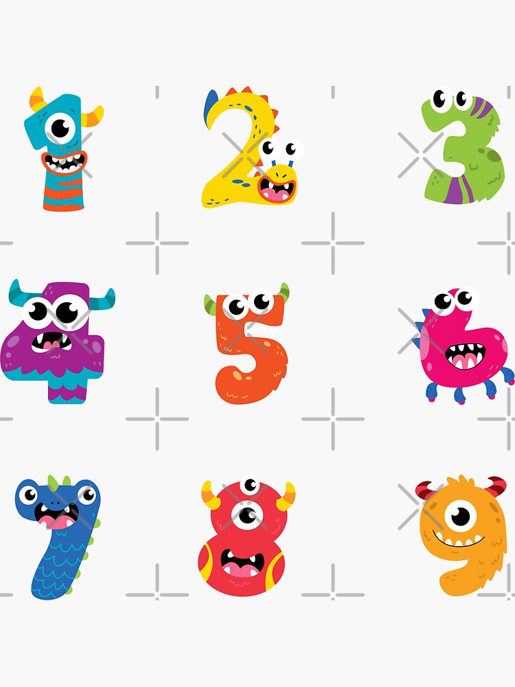 "Numberblocks monsters" Sticker for Sale by Davestre | Redbubble