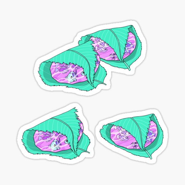 Aquarium Sakura Mochi Sticker For Sale By Caryneamanda Redbubble